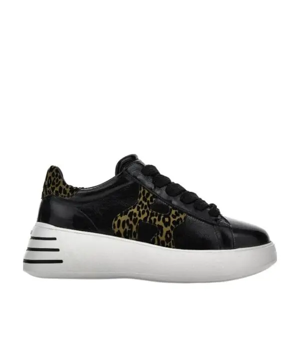 Hogan Rebel Lace-up Sneakers With Animal Print Detail