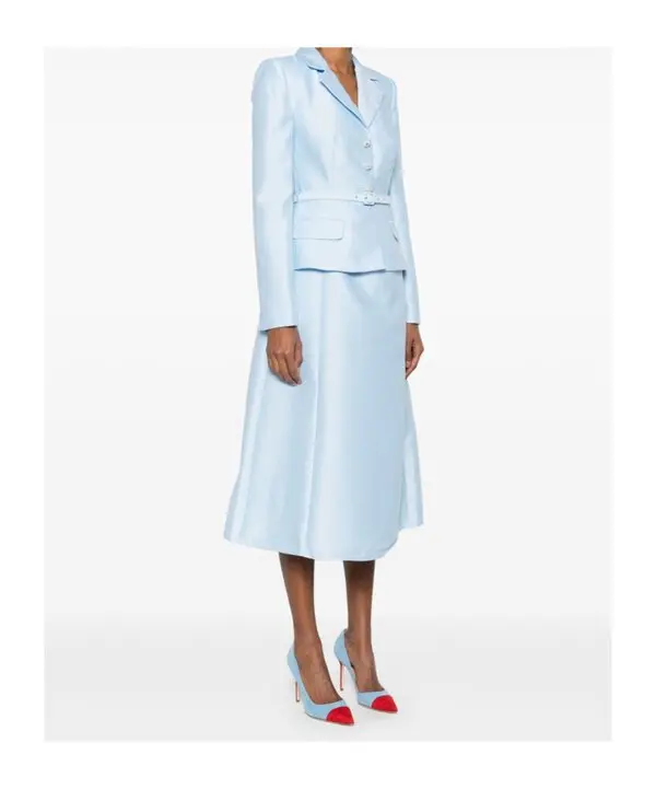 SELF-PORTRAIT Long-sleeved Taffeta Midi Dress