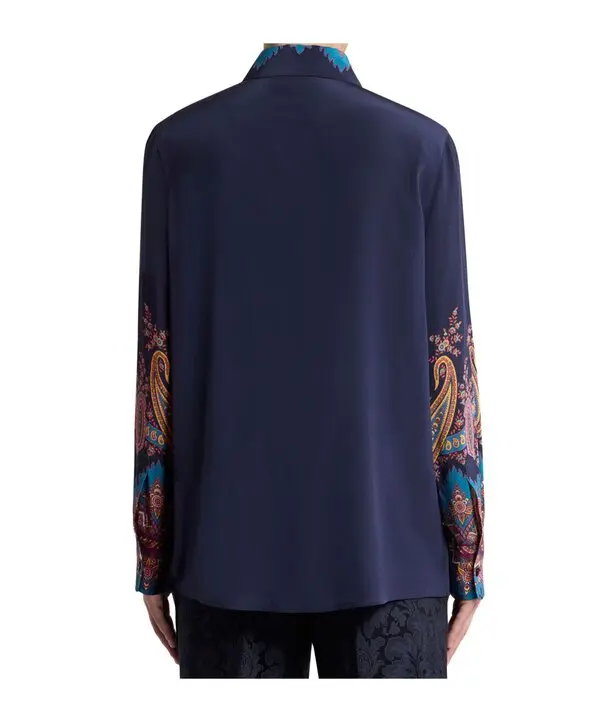 Etro Silk Shirt With Placed Print