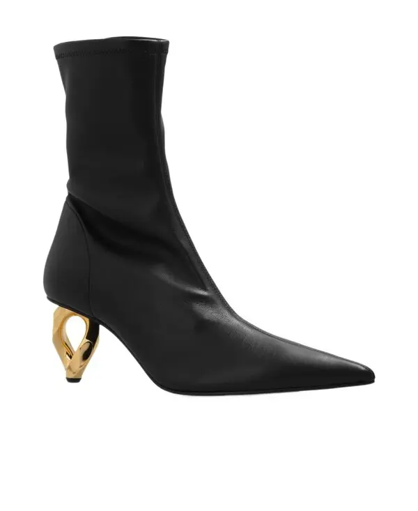 J.W.ANDERSON Jw Anderson Pointed-toe Heeled Ankle Boots - Black
