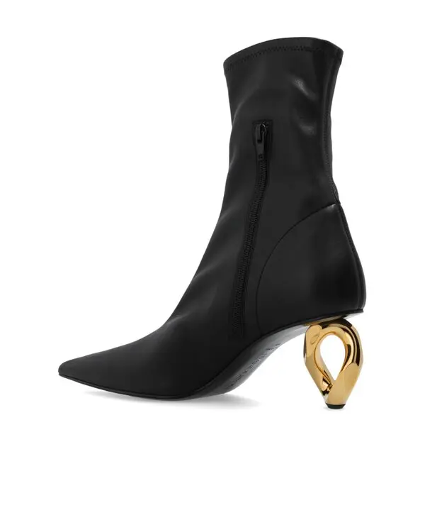 J.W.ANDERSON Jw Anderson Pointed-toe Heeled Ankle Boots - Black