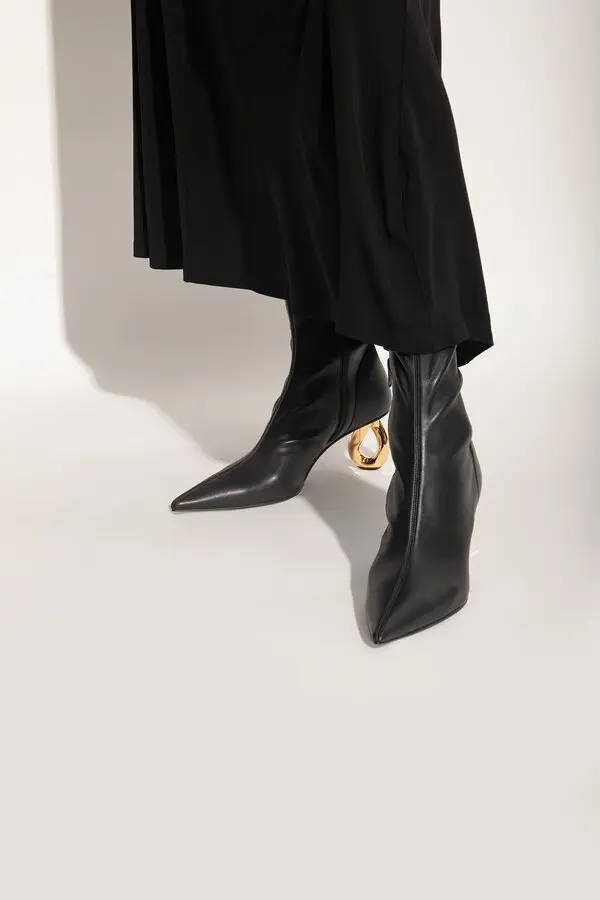 J.W.ANDERSON Jw Anderson Pointed-toe Heeled Ankle Boots - Black