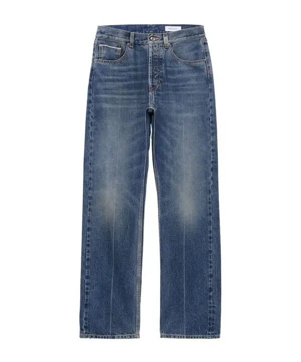 Alexander McQueen Logo Patch Straight-leg Jeans - Blue