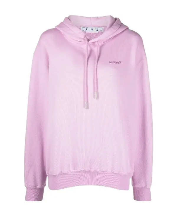 Off-White Diagonal Stripe Hooded Sweatshirt