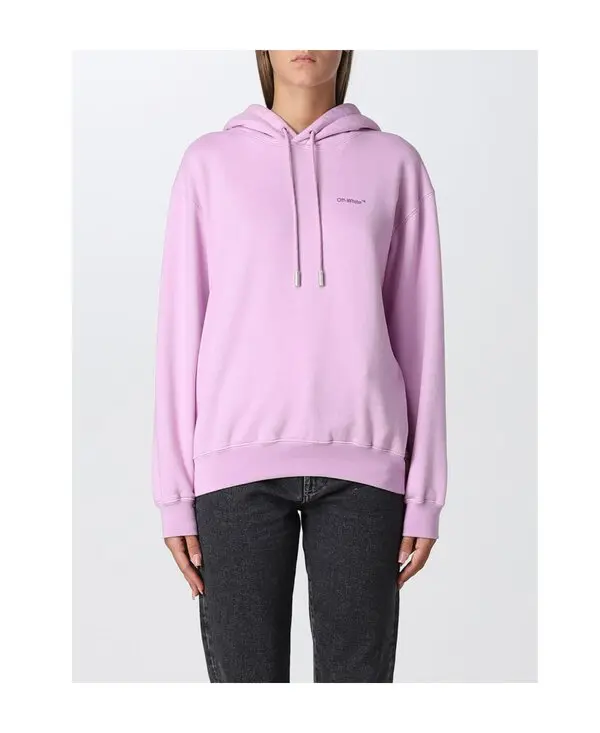 Off-White Diagonal Stripe Hooded Sweatshirt