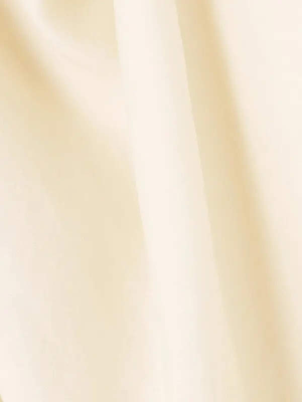 TOTEME Draped Organza Blouse With Curved Hem - Off White