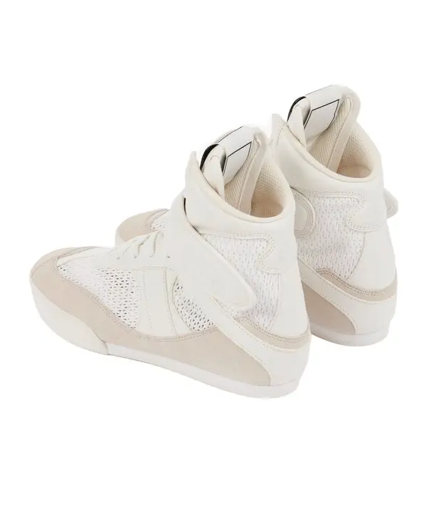 Chloé High-top Lace-up And Velcro Sneakers - Cloud Cream