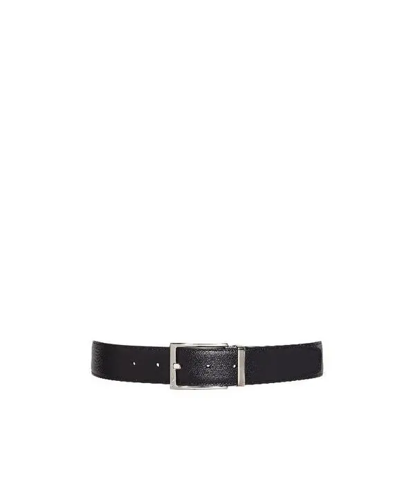 FERRAGAMO Square Buckle Belt - Black