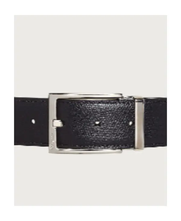 FERRAGAMO Square Buckle Belt - Black