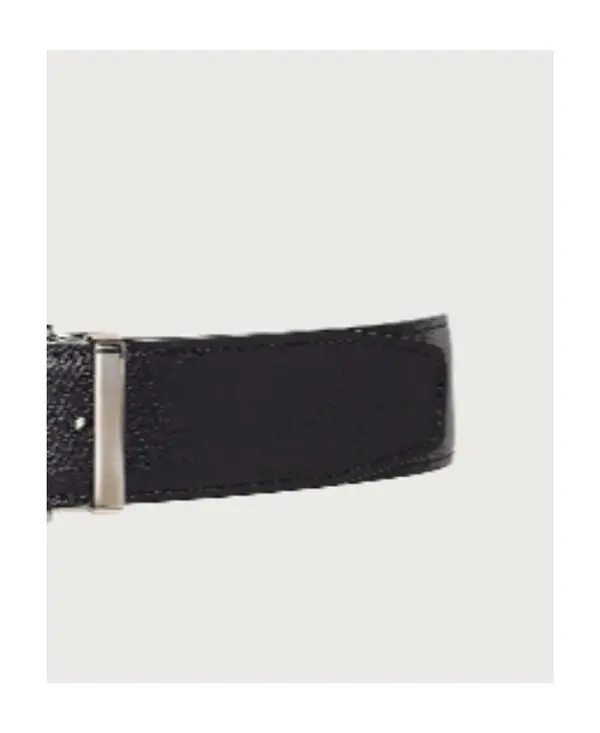 FERRAGAMO Square Buckle Belt - Black