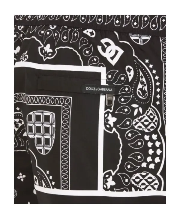Dolce & Gabbana Bandana Print Swim Shorts