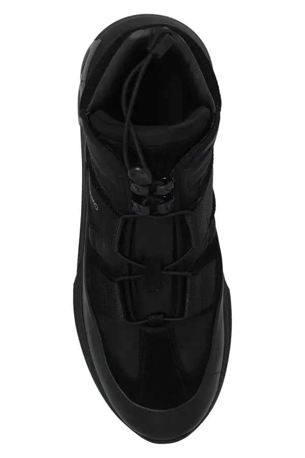 FERRAGAMO High Top Sneakers With Logo Detail