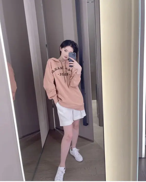 Max Mara Logo Long Hoodie - Pink