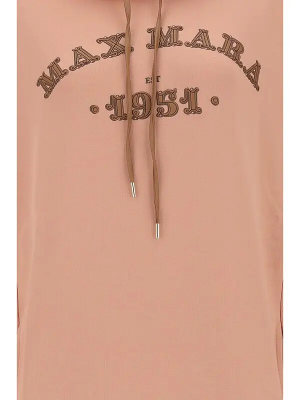 Max Mara Logo Long Hoodie - Pink