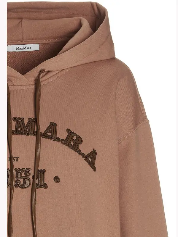 Max Mara Logo Long Hoodie - Pink