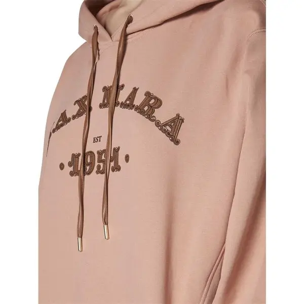 Max Mara Logo Long Hoodie - Pink