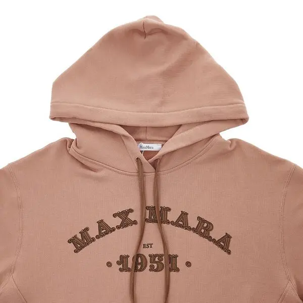 Max Mara Logo Long Hoodie - Pink