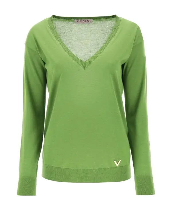Valentino Garavani Cashmere Silk V-neck Jumper