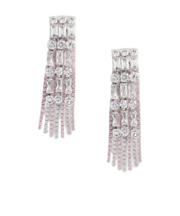 SELF-PORTRAIT Tassel Drop Earrings - Pink