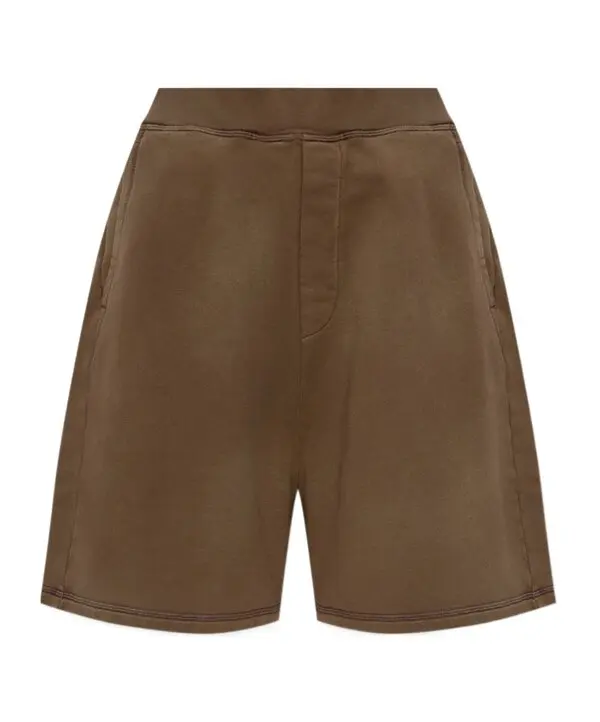 Dsquared2 Logo-printed Elasticated Waistband Shorts - Brown