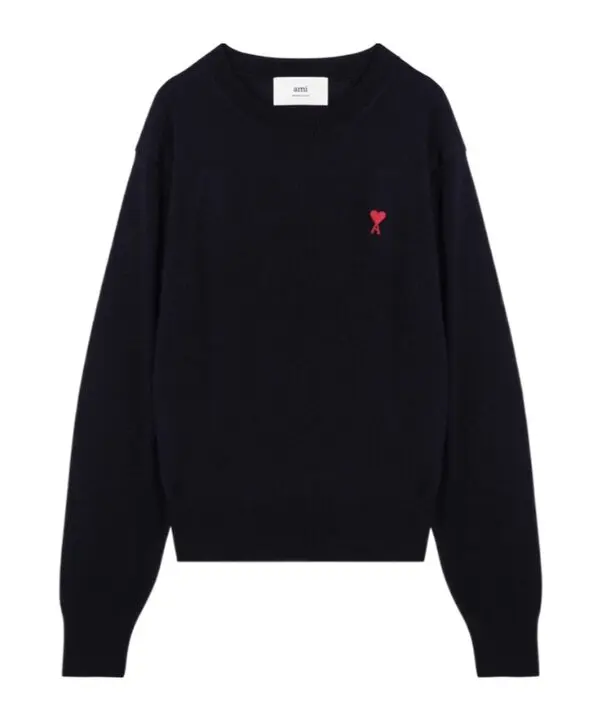 Ami De Coeur Embroidered Knitted Jumper - Black