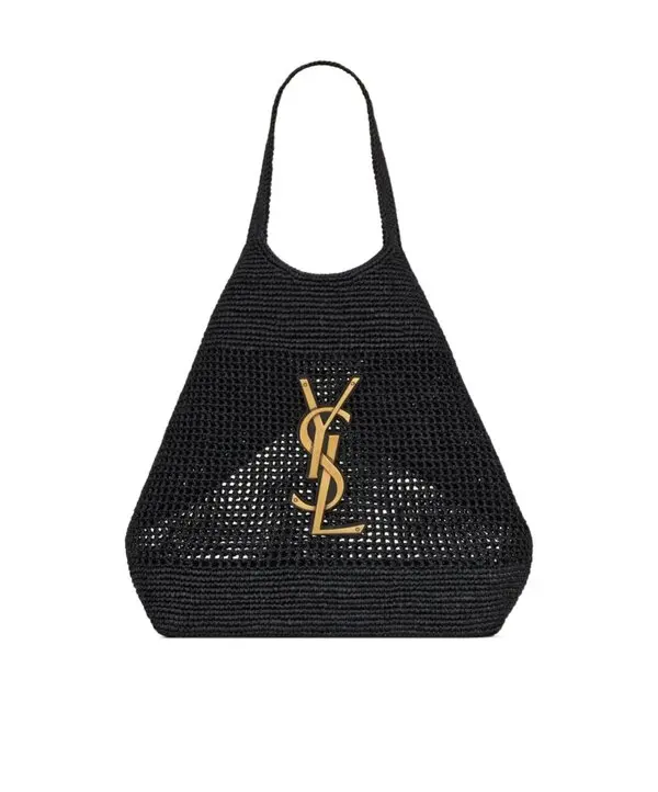 Saint Laurent Icare Logo Plaque Tote Bag