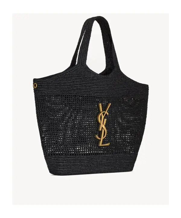 Saint Laurent Icare Logo Plaque Tote Bag
