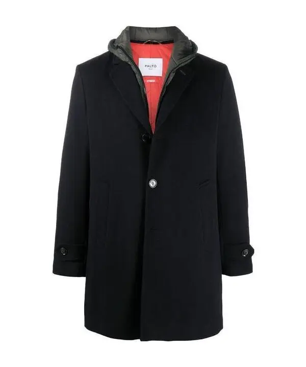 PALTO' Geraldo Wool Coat With Trapezoidal Lapel