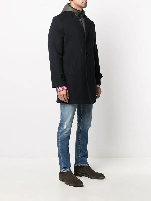 PALTO' Geraldo Wool Coat With Trapezoidal Lapel