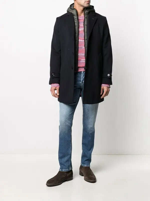 PALTO' Geraldo Wool Coat With Trapezoidal Lapel
