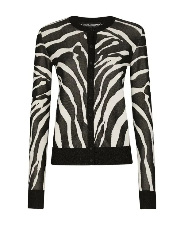 Dolce & Gabbana Zebra Jacquard Cardigan