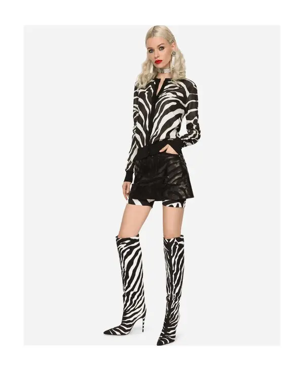 Dolce & Gabbana Zebra Jacquard Cardigan