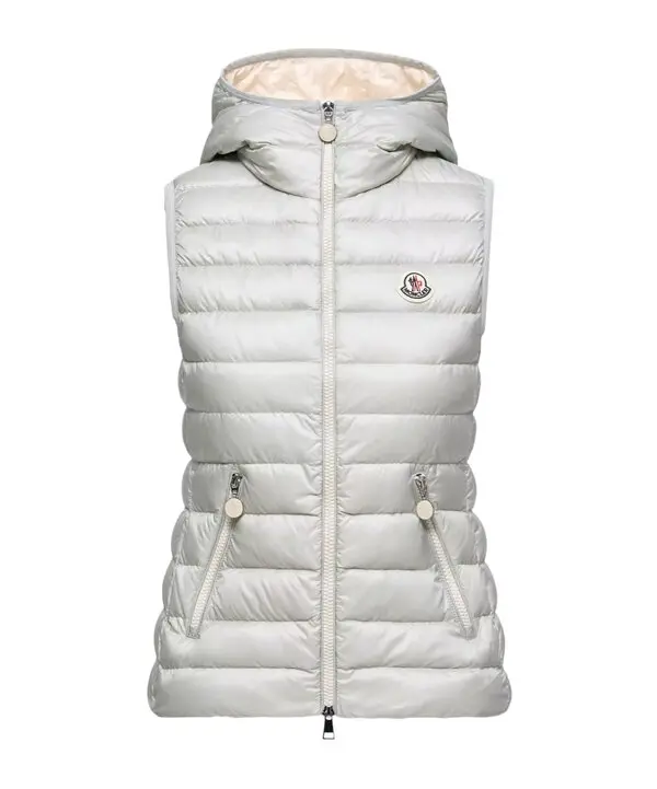 Moncler Glycosse Hooded Zip-up Padded Gilet - Gray