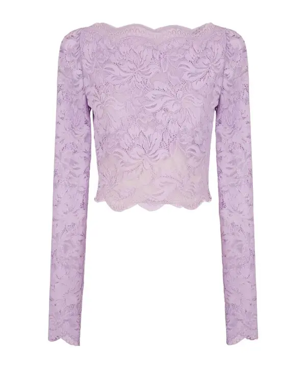 Rabanne Lace Crop Top - Lavander