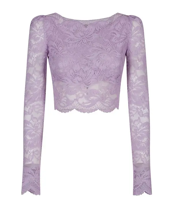 Rabanne Lace Crop Top - Lavander
