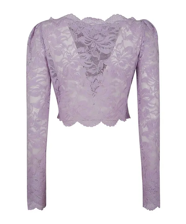 Rabanne Lace Crop Top - Lavander