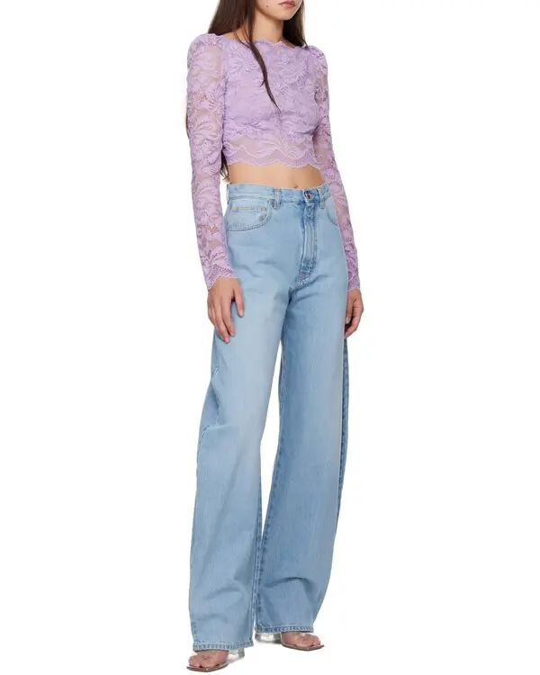 Rabanne Lace Crop Top - Lavander