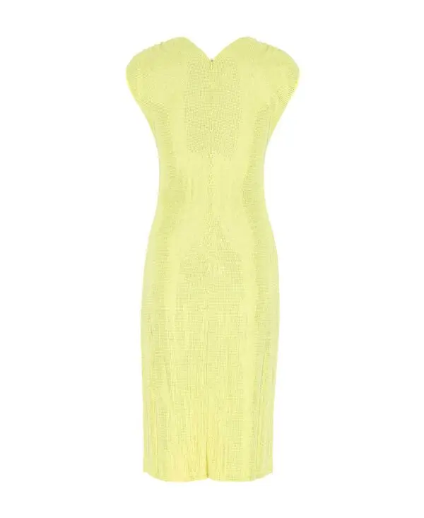 Bottega Veneta V-neck Stretch Embellished Midi Dress