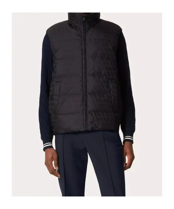 Valentino Garavani Toile Iconographe High Neck Padded Gilet