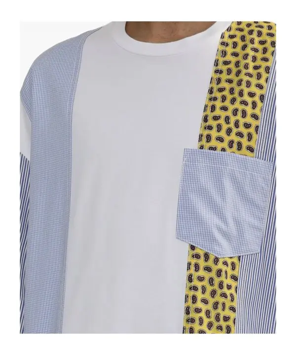 Comme Des Garçons Panelled Paisley-print T-shirt
