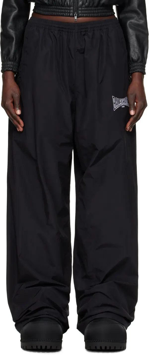 Balenciaga Wide Leg Elastic Waist Casual Pants