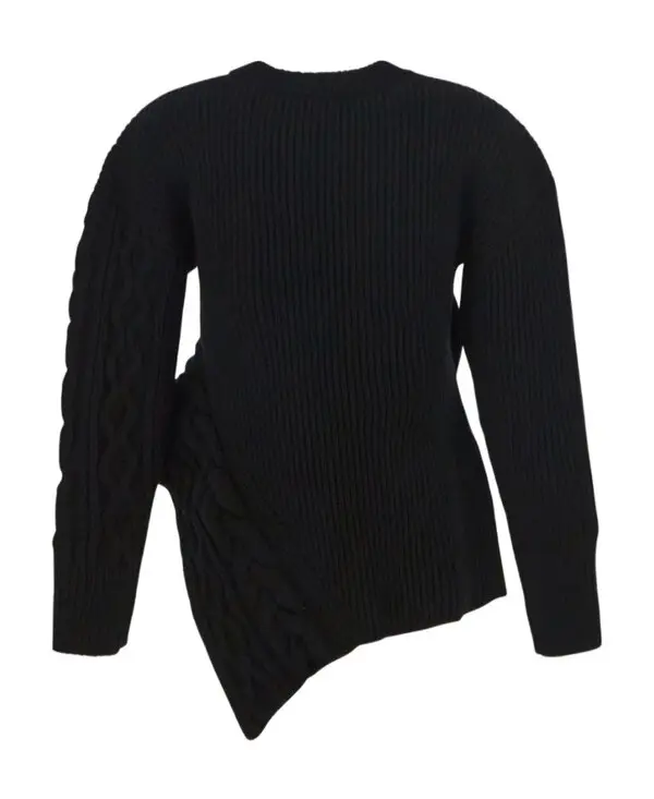 Alexander McQueen Asymmetrical Knitted Crewneck Jumper