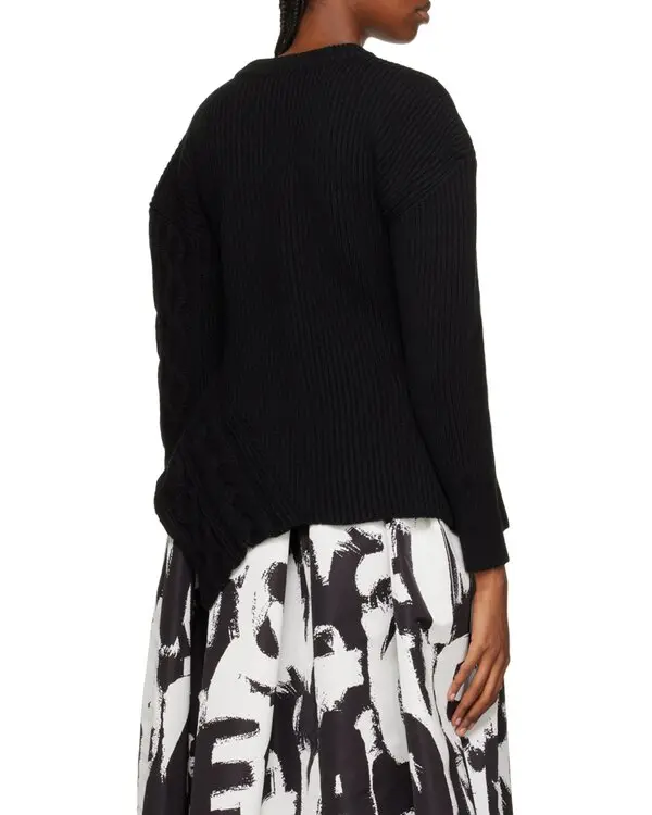 Alexander McQueen Asymmetrical Knitted Crewneck Jumper