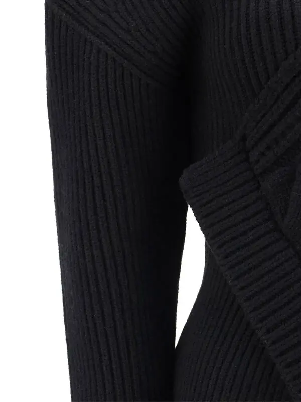 Alexander McQueen Asymmetrical Knitted Crewneck Jumper