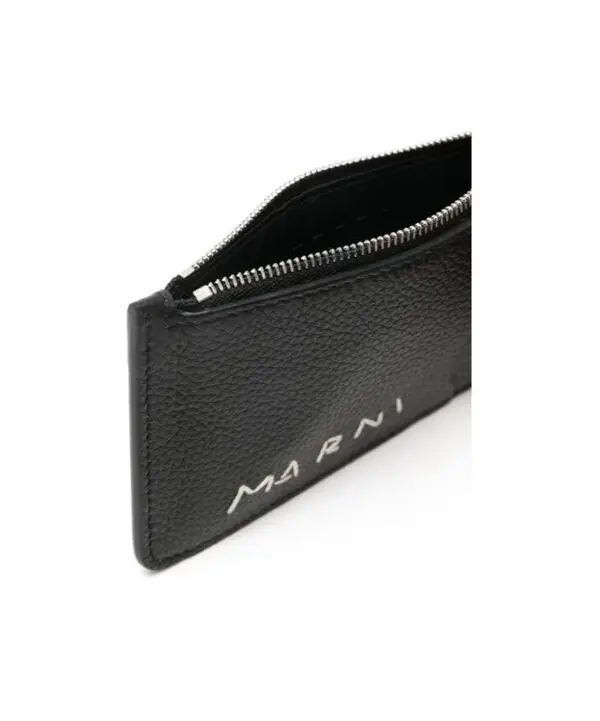Marni Logo Detailed Zipped Cardholder