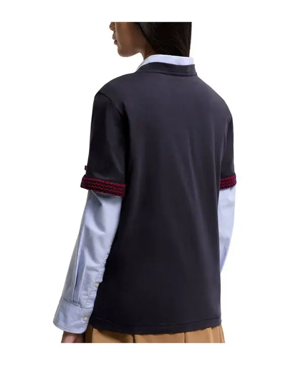 Moncler Logo Patch Crewneck T-shirt - Navy Blue