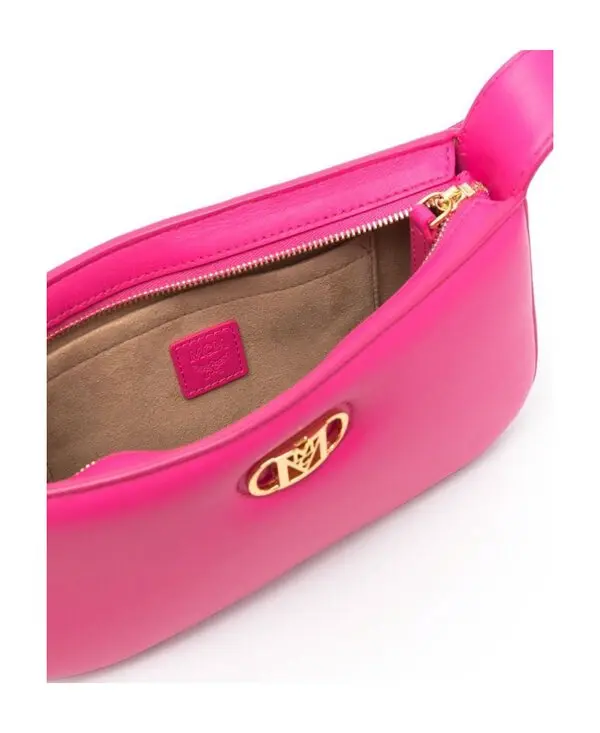 Mcm Travia Logo Plaque Mini Shoulder Bag
