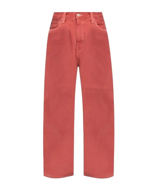 Carhartt Work In Progress Landon Logo-patch Tape Jeans - Red