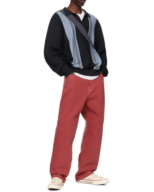 Carhartt Work In Progress Landon Logo-patch Tape Jeans - Red