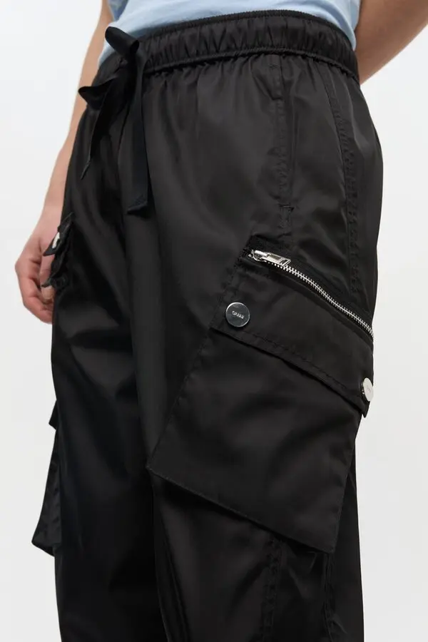 GANNI Elasticated Drawstring Waistband Trousers - Black
